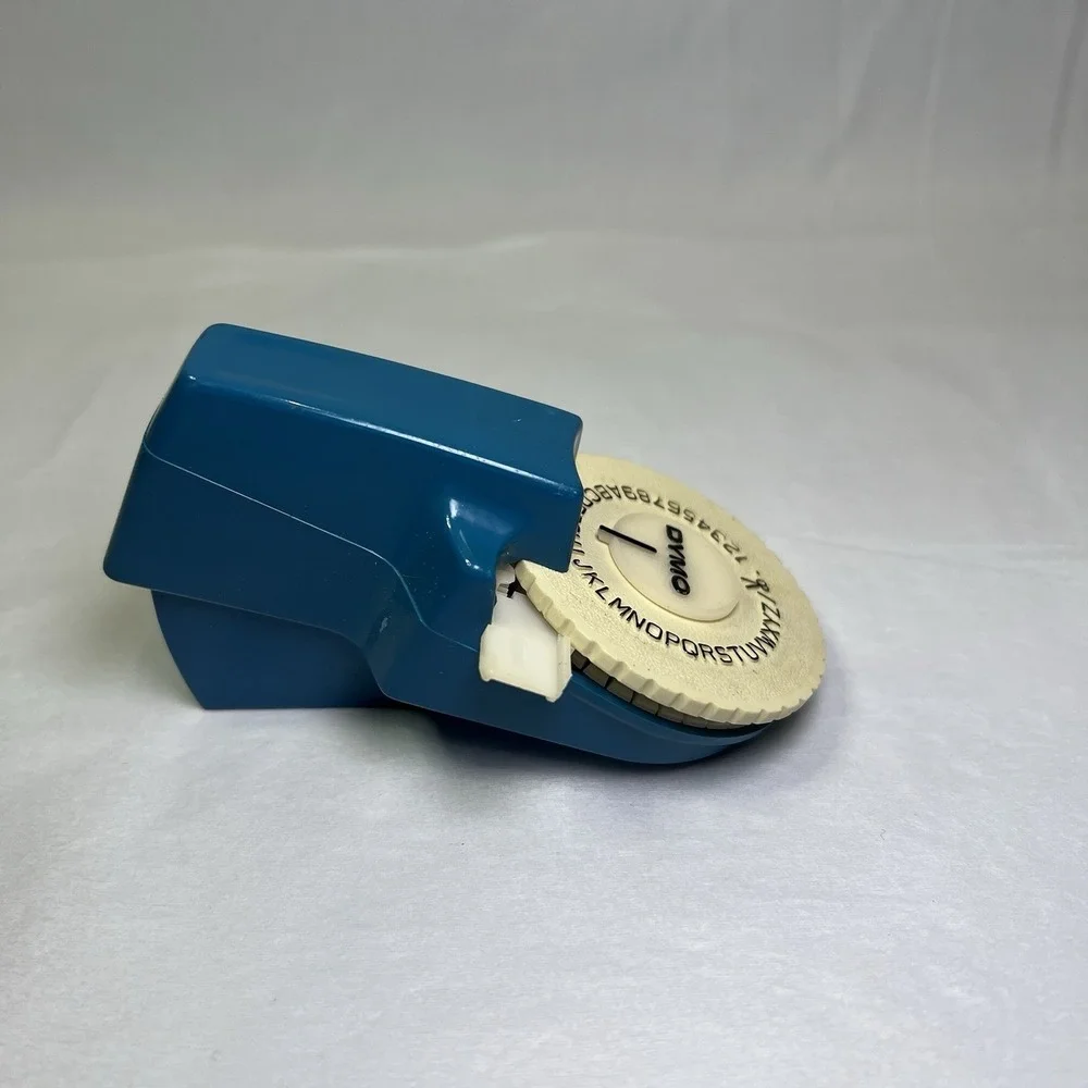 Dymo | Office | Vintage Blue Dymo Mini Label Maker Usa 98s Handheld ...